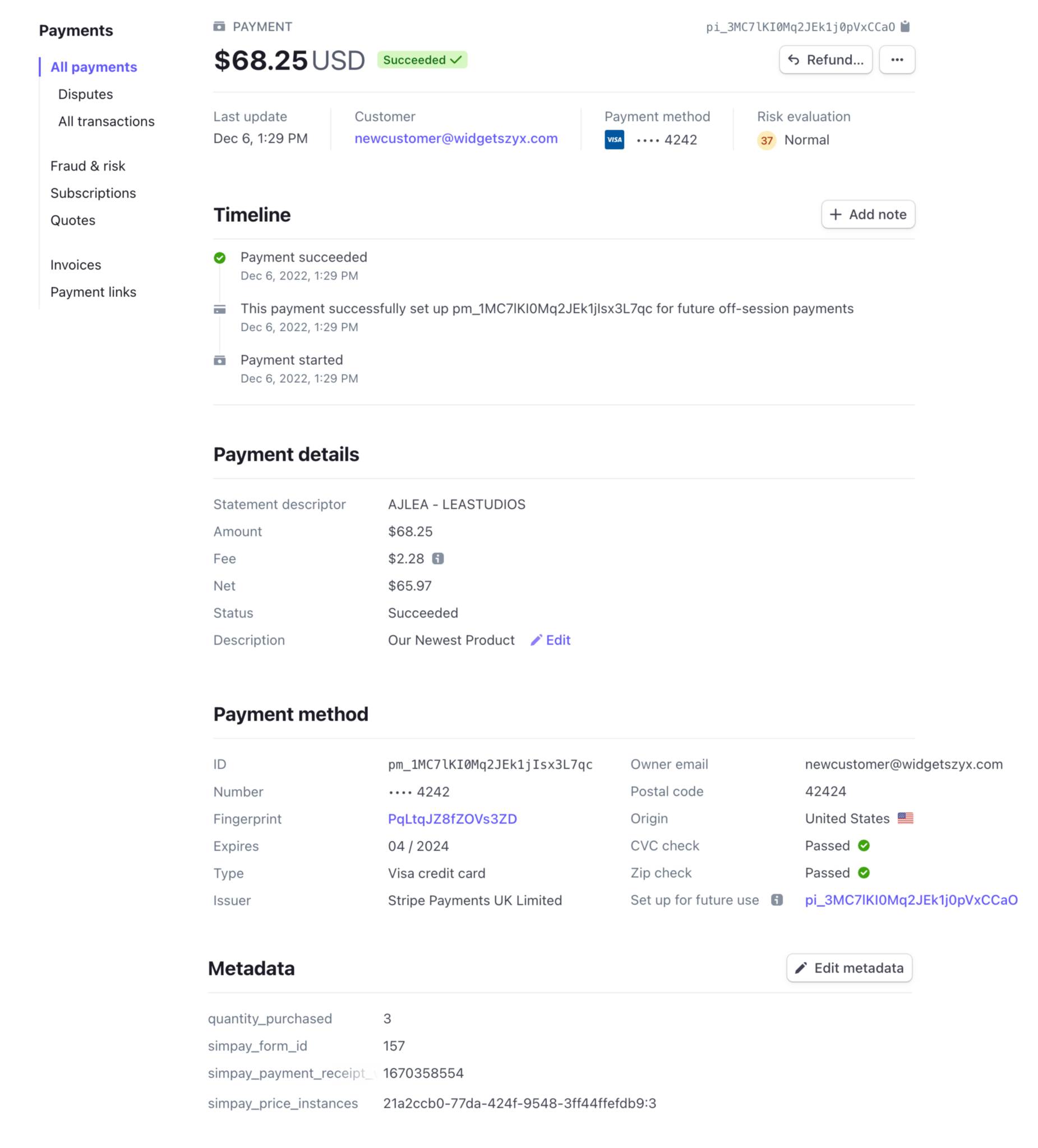 How to View Payment Details in Stripe - WP Simple Pay