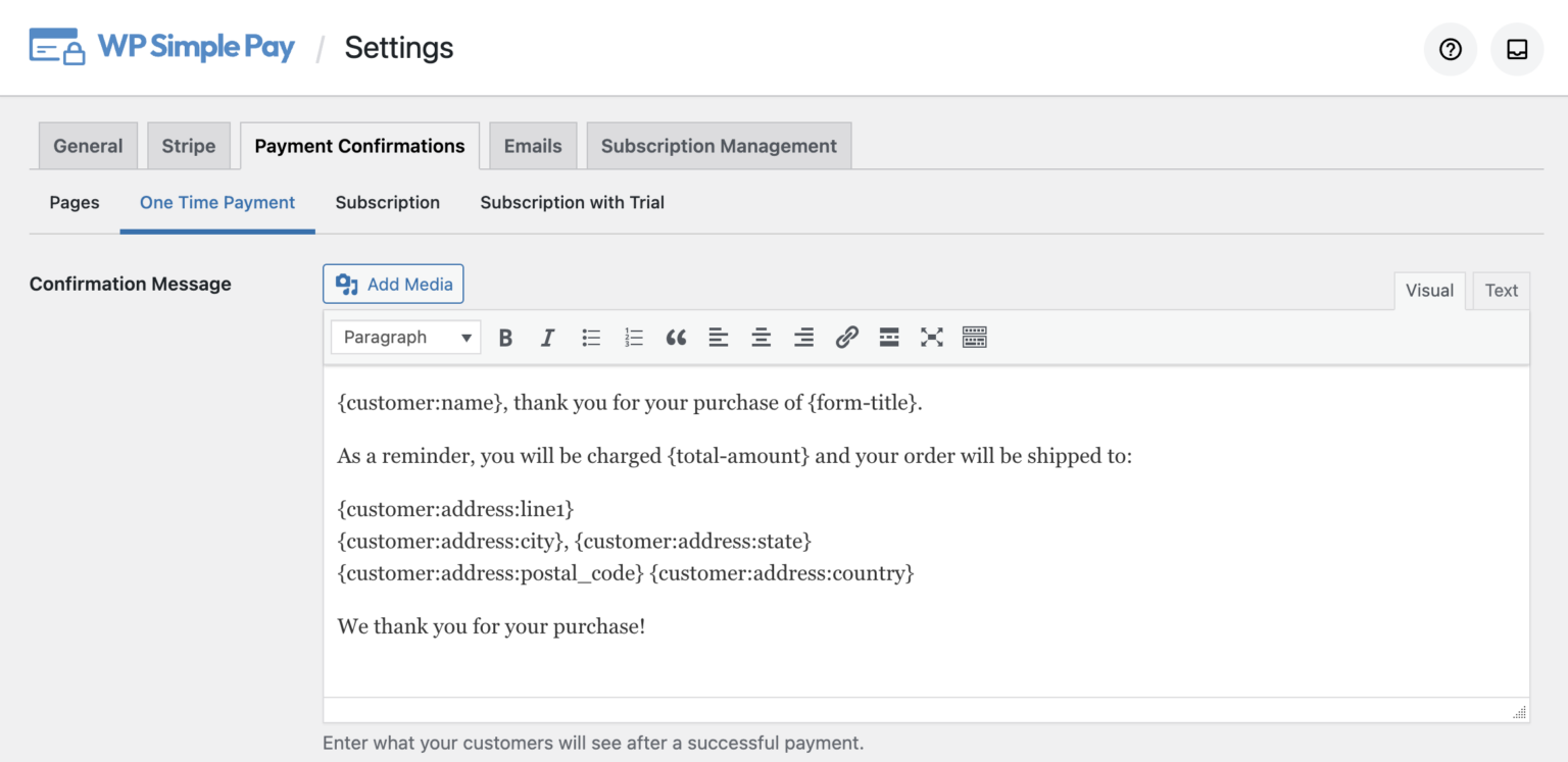 How to Customize Stripe Payment Confirmation in WordPress